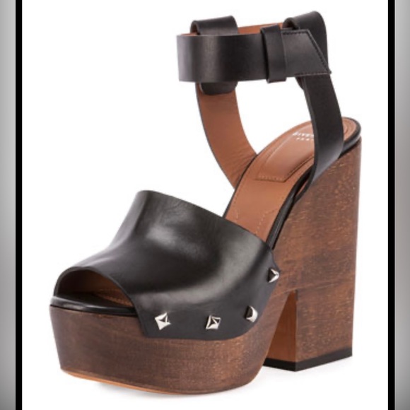Givenchy | Shoes | Givenchy Clogs Sandals In Black Calf Leather Size Eu ...
